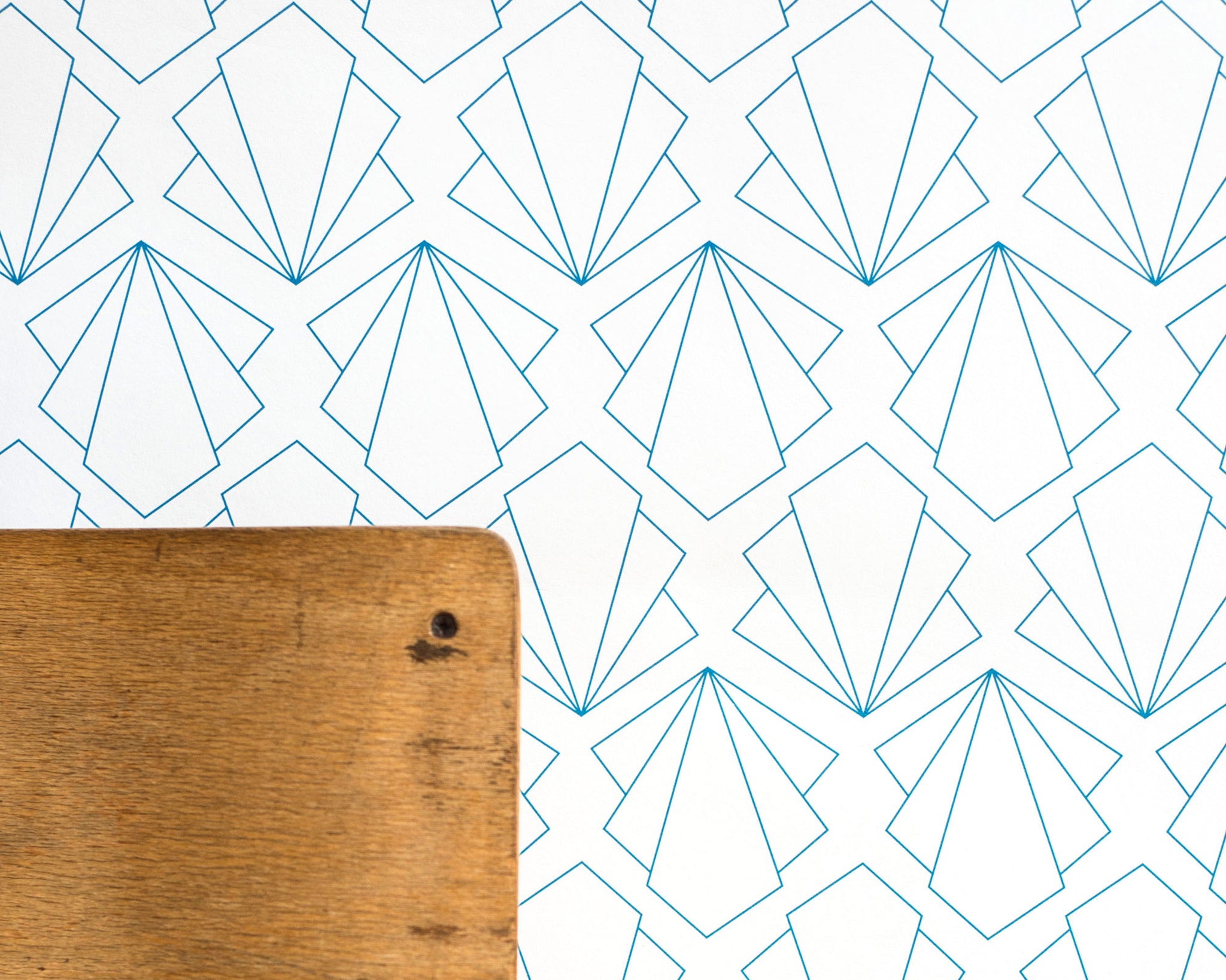 Turquoise Sunbeam Geometric Wallpaper – lumelighting