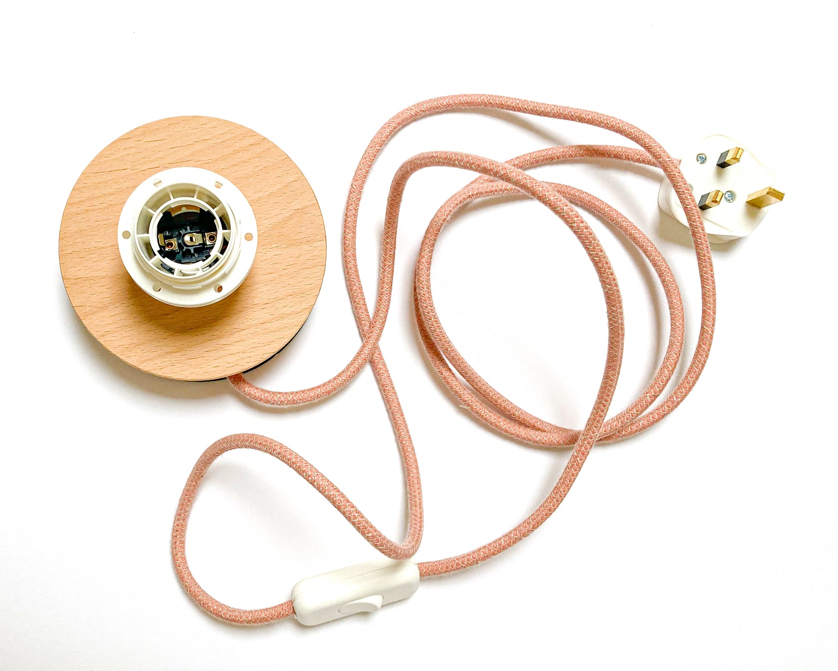 Sage green linen slim table lamp, with wooden base – lumelighting